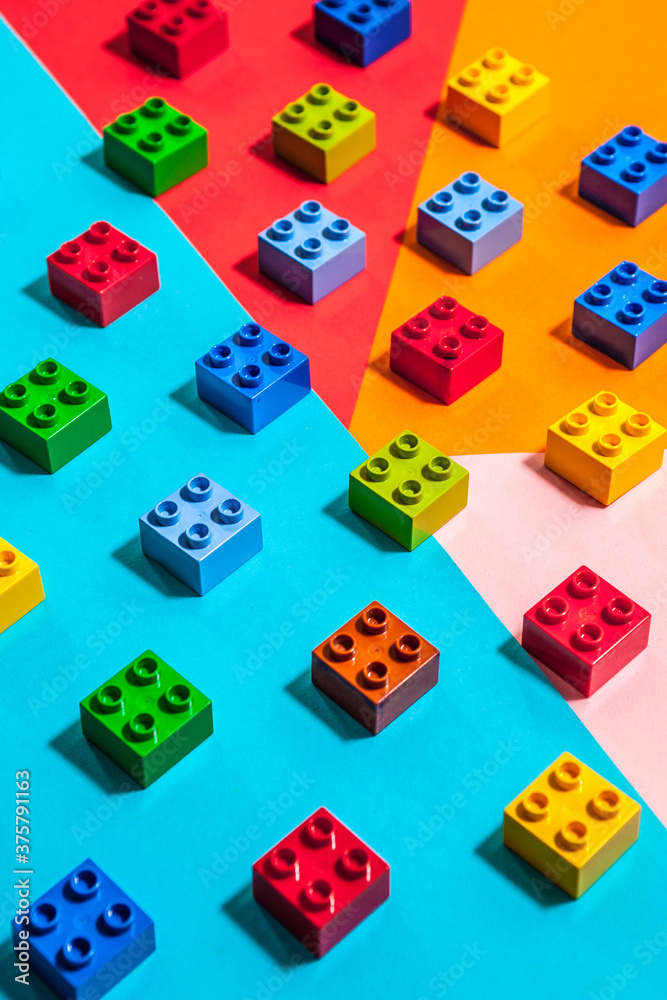 Stack block for kids pattern on colorful background. Stock Photo ...
