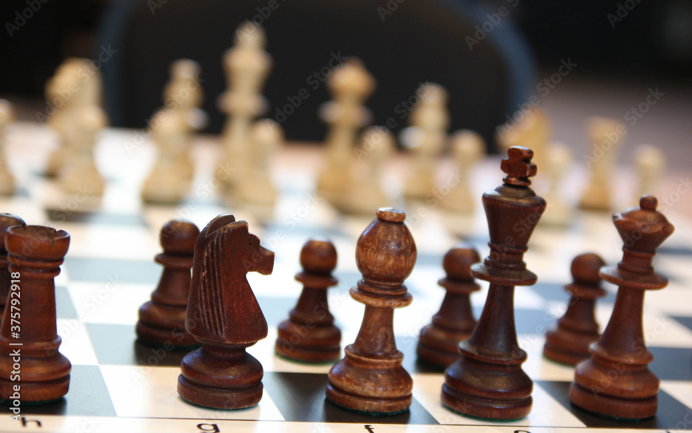 Chess boards on tables during Chess Championship. The tournament. Chess ...