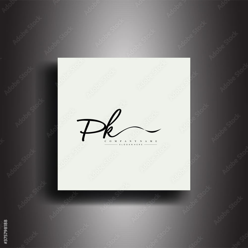 PK Signature style monogram.Calligraphic lettering icon and handwriting ...
