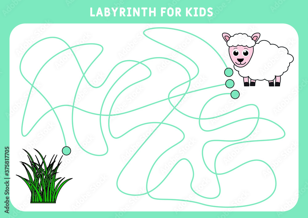 An educational maze game for preschool children. Help the sheep find ...