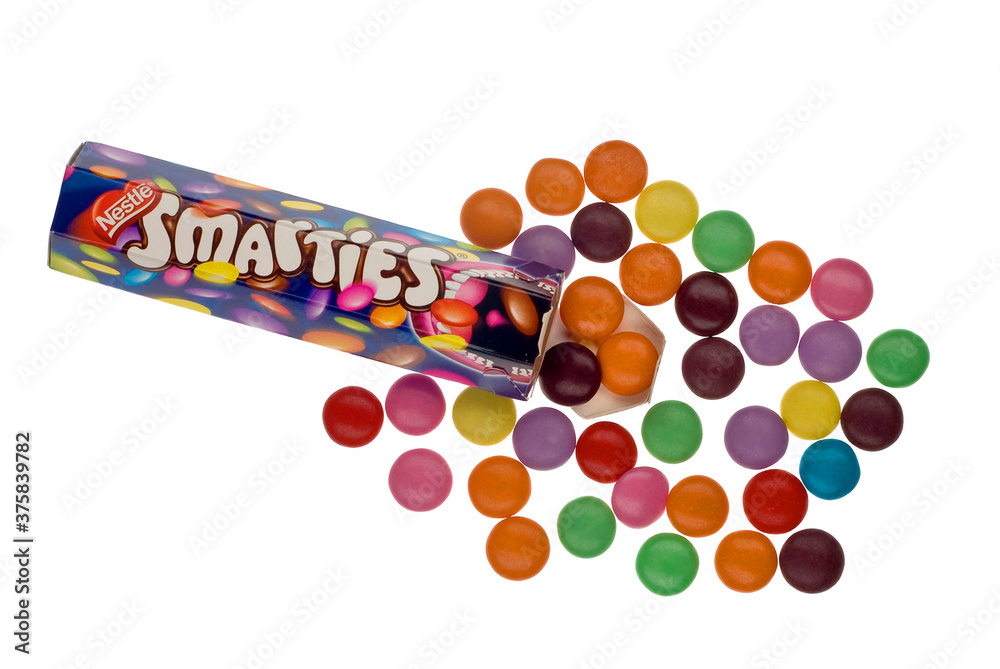 London, England - May 17, 2015: Packet of Original Smarties, Smarties ...