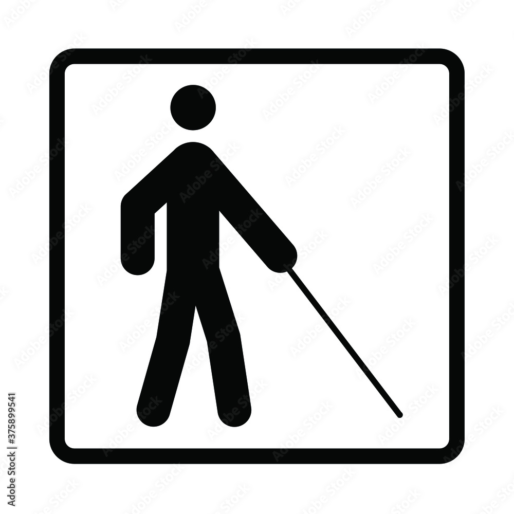 Trafic icon. World braille day, Blind day. Alphabet for blind, reading ...