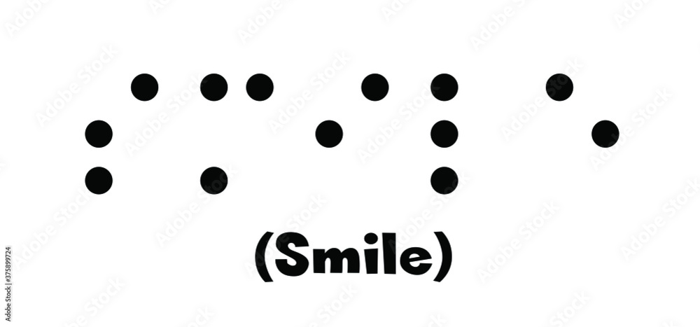 Slogan smile. World braille day, Blind day. Alphabet for blind, reading ...