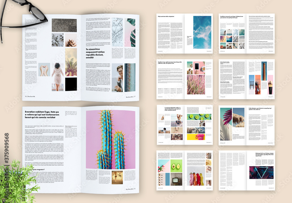 Retro and Simple Brochure Layout Stock Template | Adobe Stock