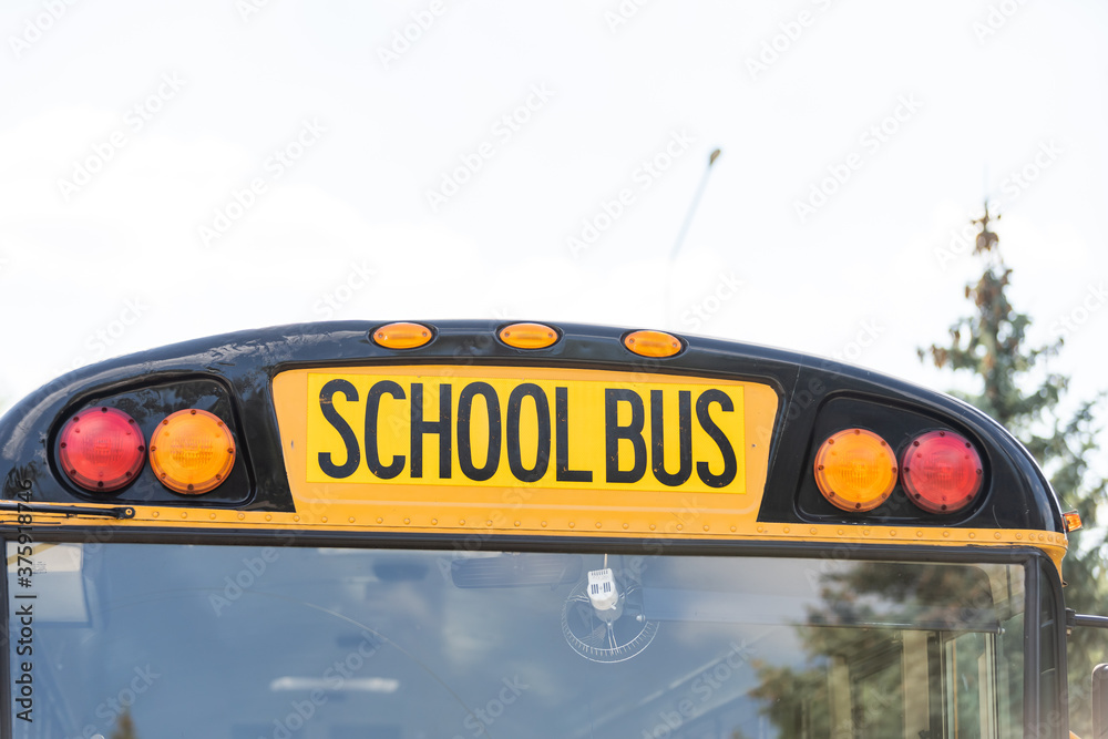 school bus lettering, school bus sign. Stock Photo | Adobe Stock