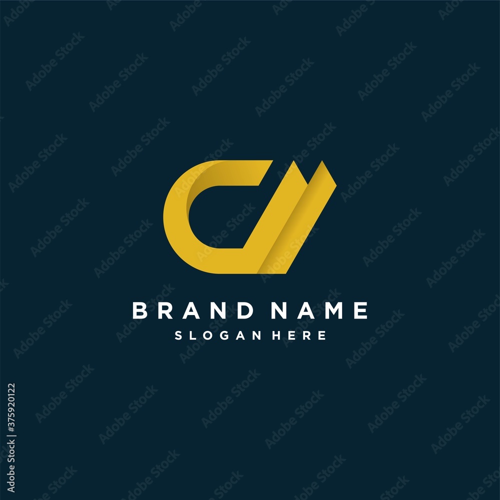 Logo with CI letter and modern style design concept, template Stock ...