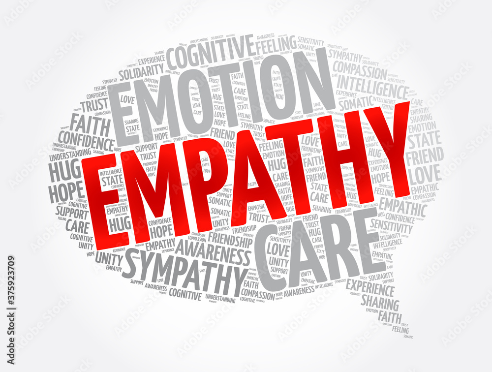 Empathy message bubble word cloud collage, concept background Stock ...