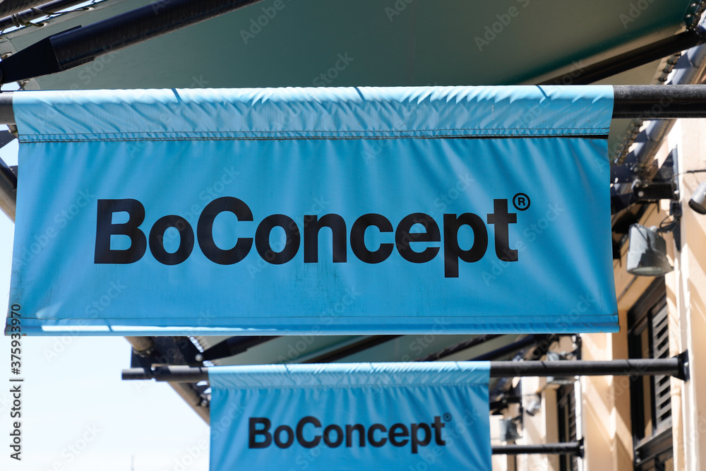 boconcept sign and logo text front of shop Bo concept store furniture ...