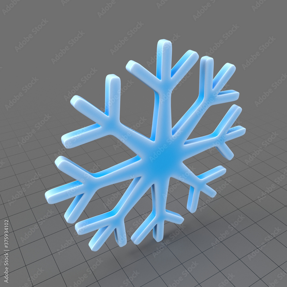 Snowflake symbol Stock 3D asset | Adobe Stock