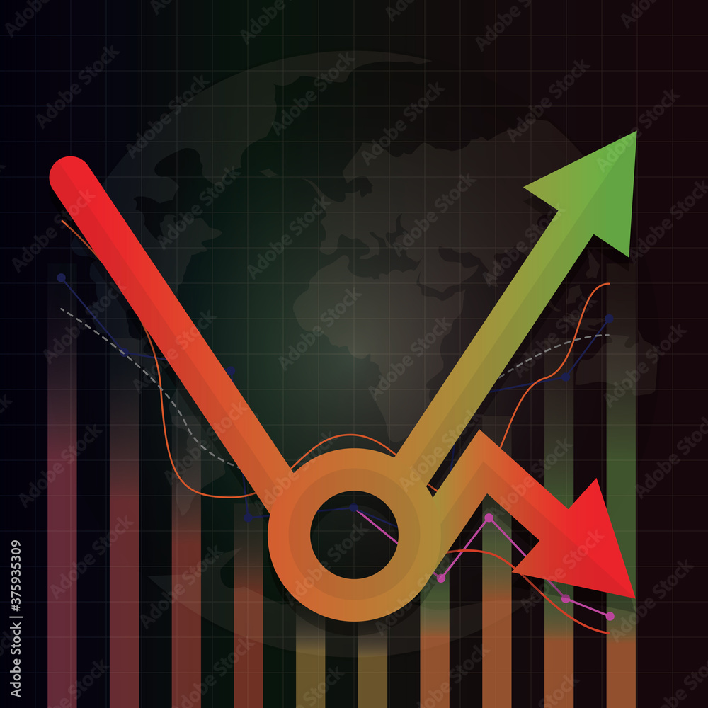 Economic recovery type after COVID-19 crisis. Post Coronavirus pandemic ...