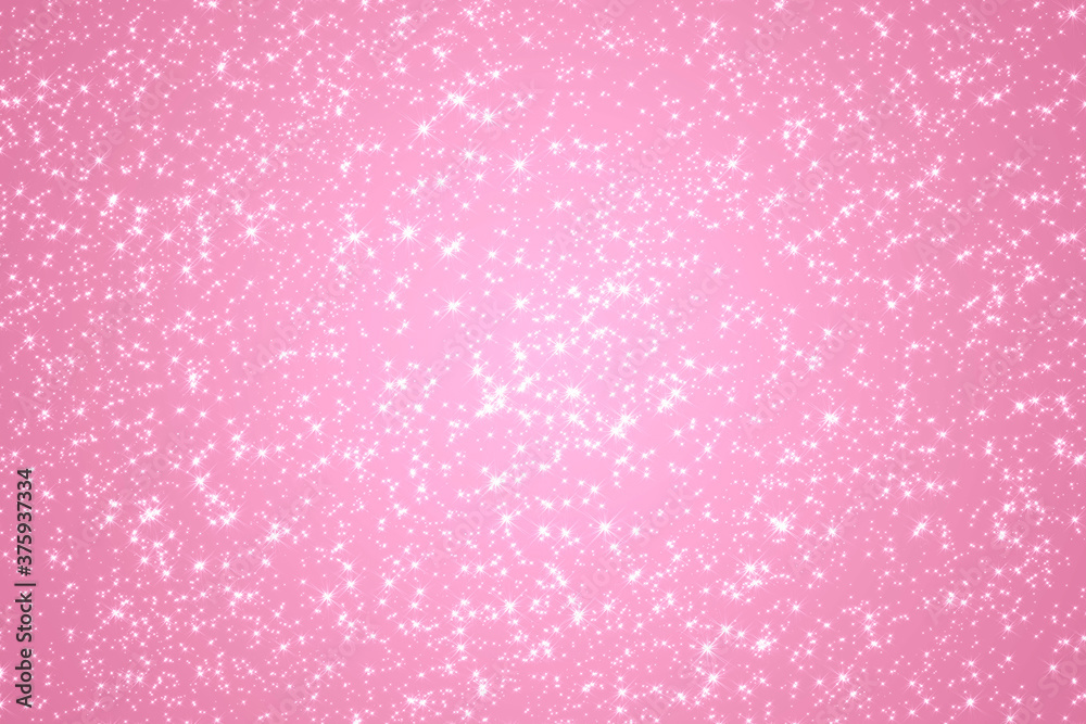 pink festive bright shining background with many small stars scattered ...