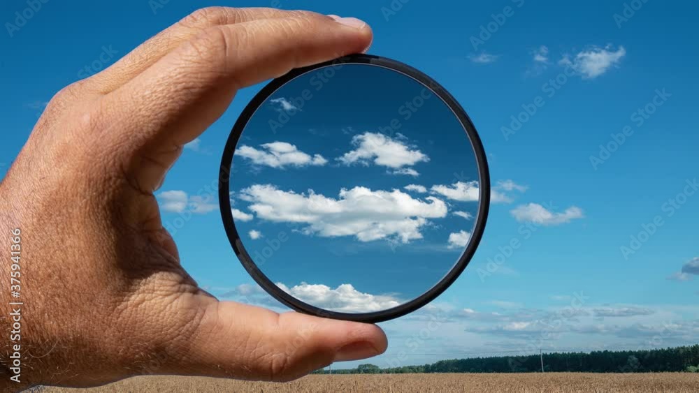 Video Stock Visual effect of the polarizing filter on the example of a ...