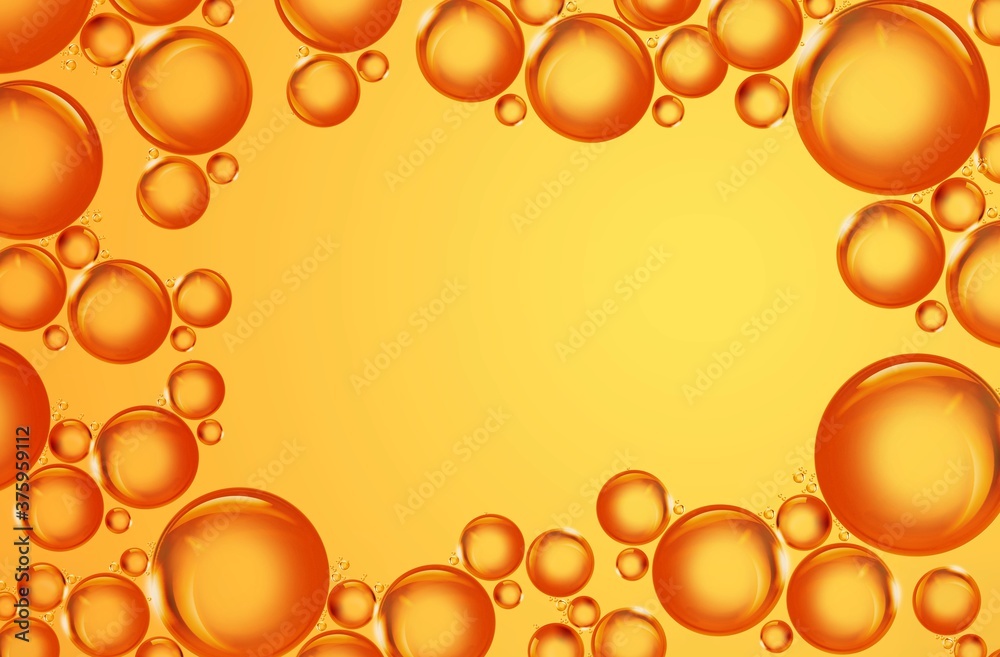 Orange Bubbles Background