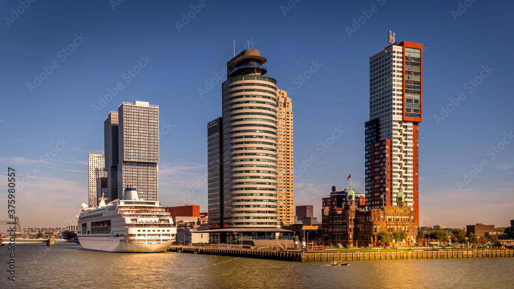 Rotterdam / The Netherlands - Sept. 26, 2018: Modern architectural High ...