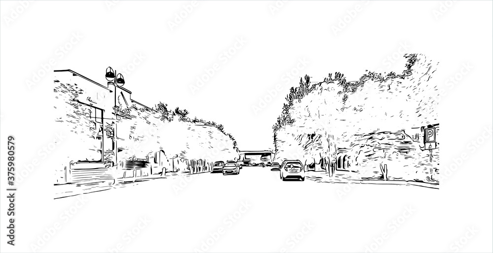 Building view with landmark of Atyrau, formerly known as Guryev until ...