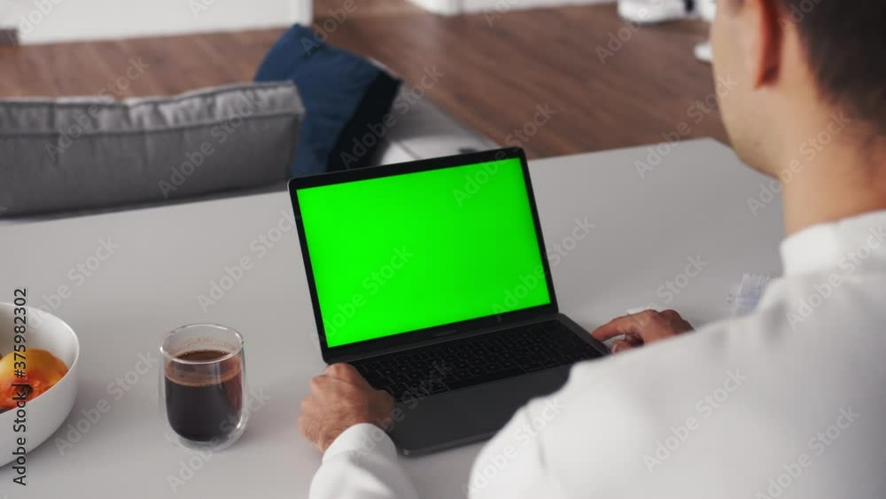 Person Using Video Conferencing technology from home for video call ...