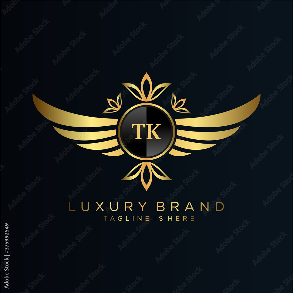 TK Letter Initial with Royal Template.elegant with crown logo vector ...