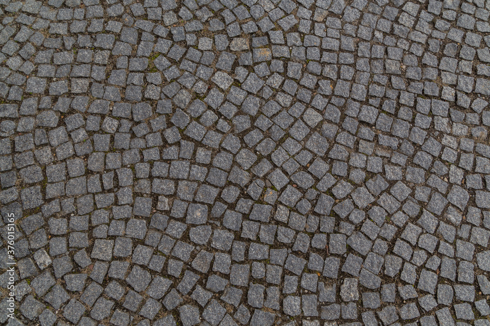 old granite cobblestones close up lined with an arc Stock Photo | Adobe ...