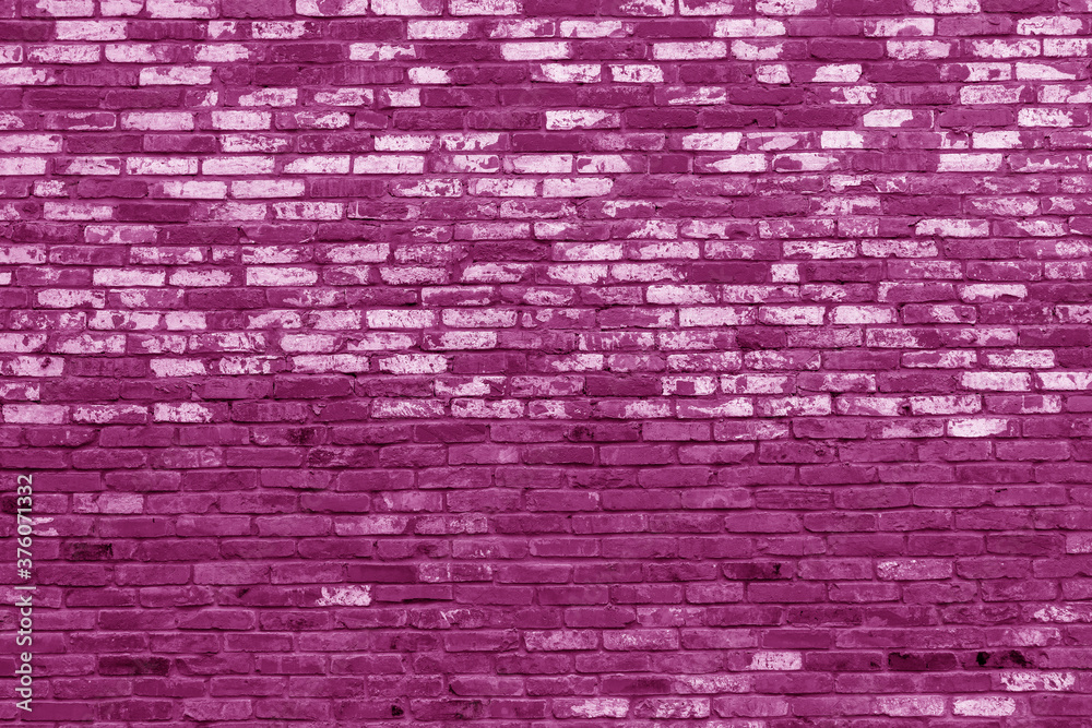 Pink brick building wall. Interior of a modern loft. Background for ...
