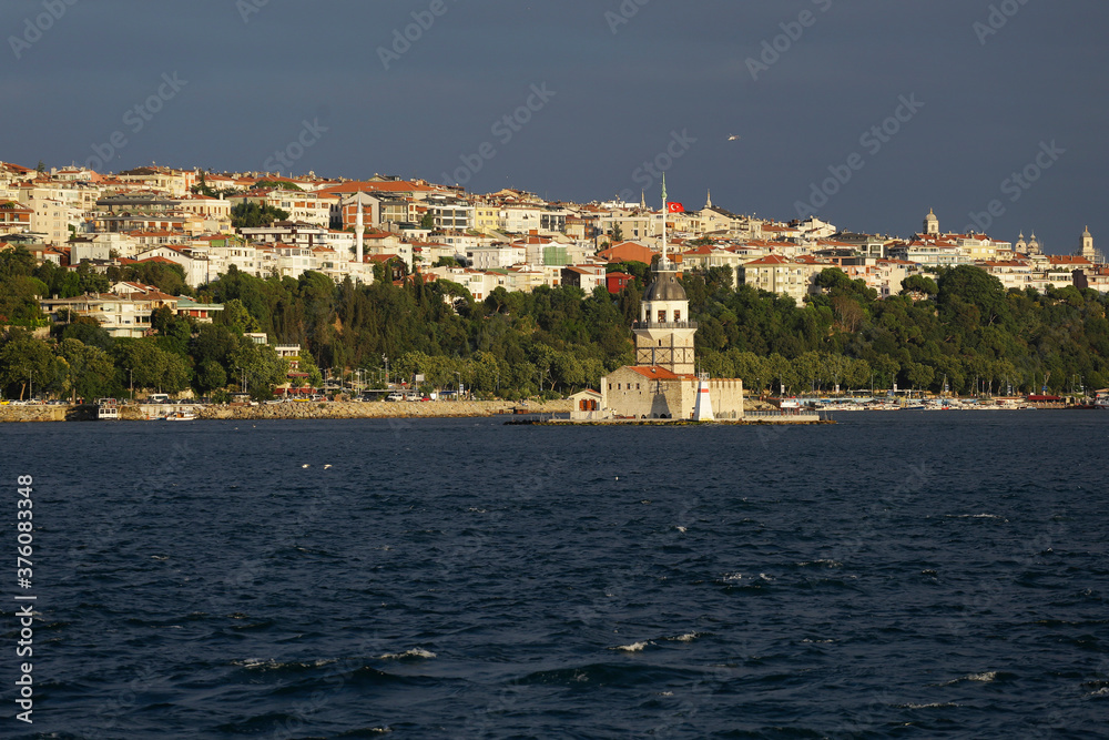The iconic Maiden's tower, also known as Leander's tower, is seen in a ...
