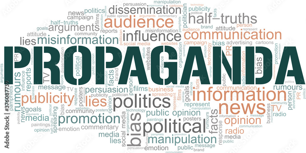 Propaganda vector illustration word cloud isolated on a white ...