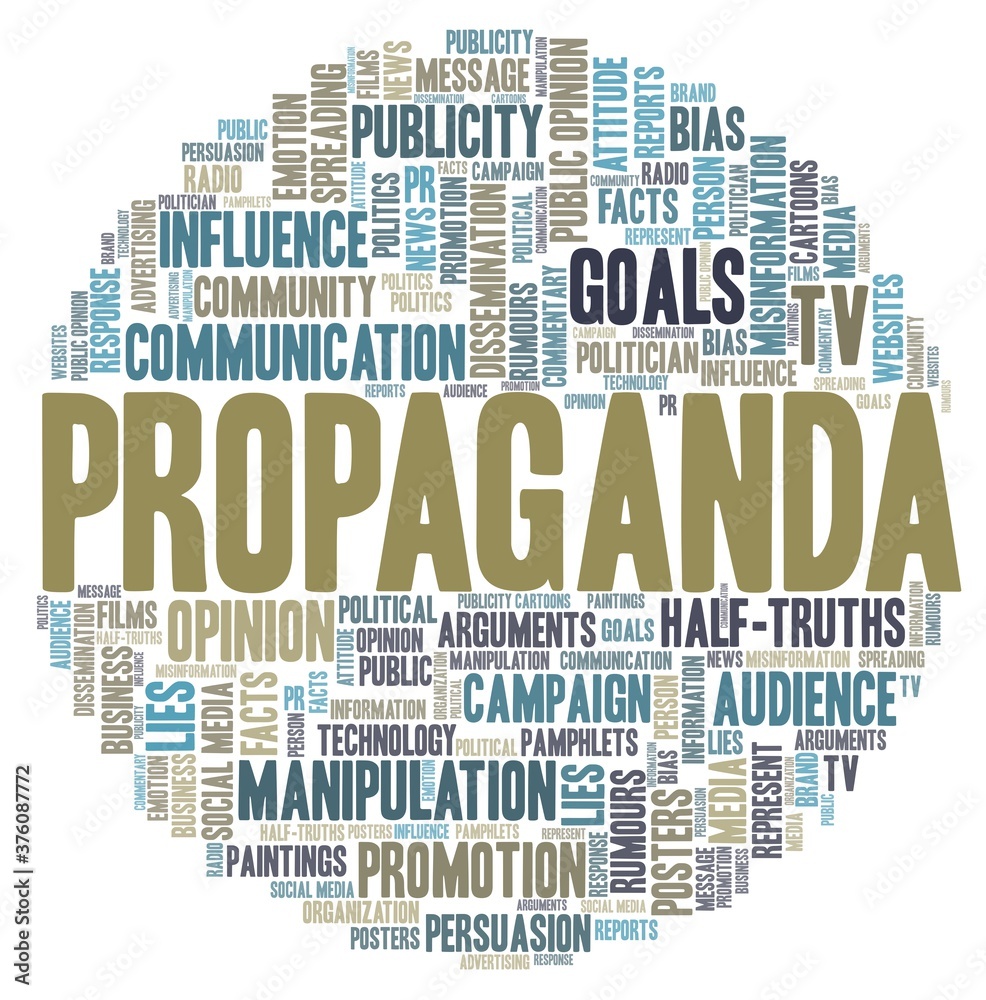 Propaganda vector illustration word cloud isolated on a white ...