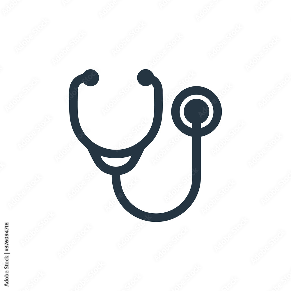 phonendoscope icon. Glyph phonendoscope icon for website design and mobile, app development ...