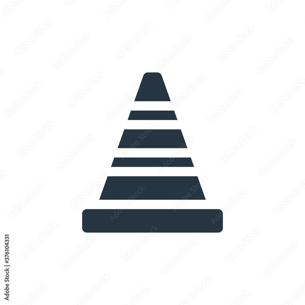 traffic cone icon. Glyph traffic cone icon for website design and ...