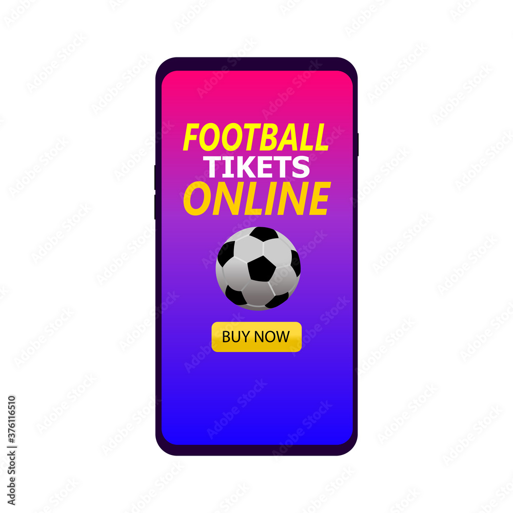 football ticket online booking soccer icon . Vector illustration eps 10 ...