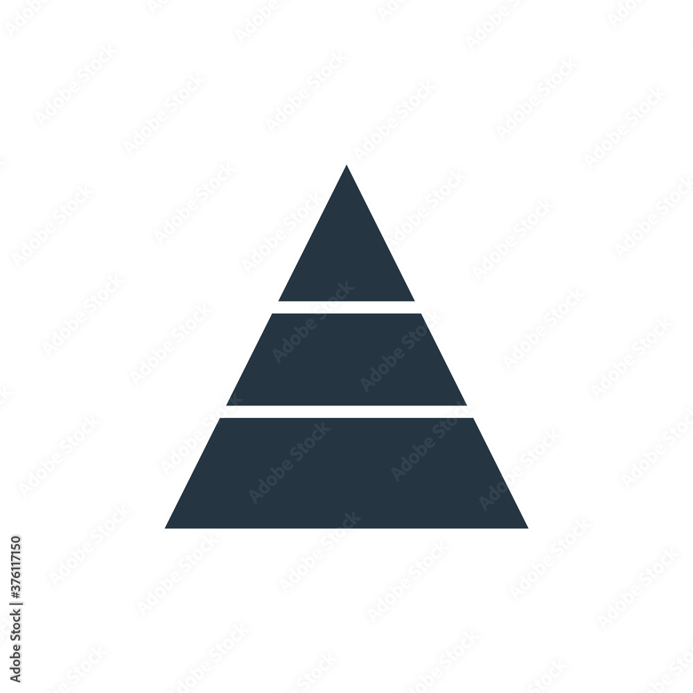pyramid chart icon. Glyph pyramid chart icon for website design and ...