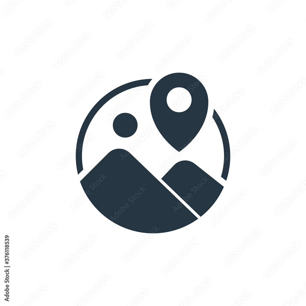 attraction icon. Glyph attraction icon for website design and mobile ...