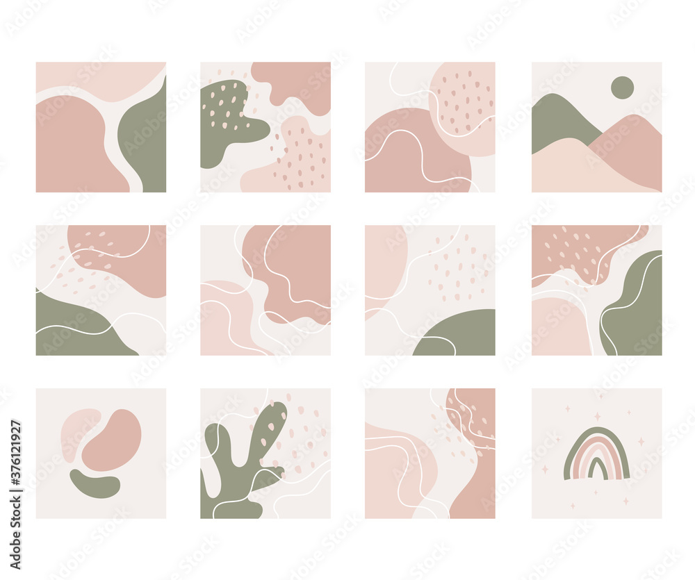 Abstract background with various shapes and textures. Vector ...