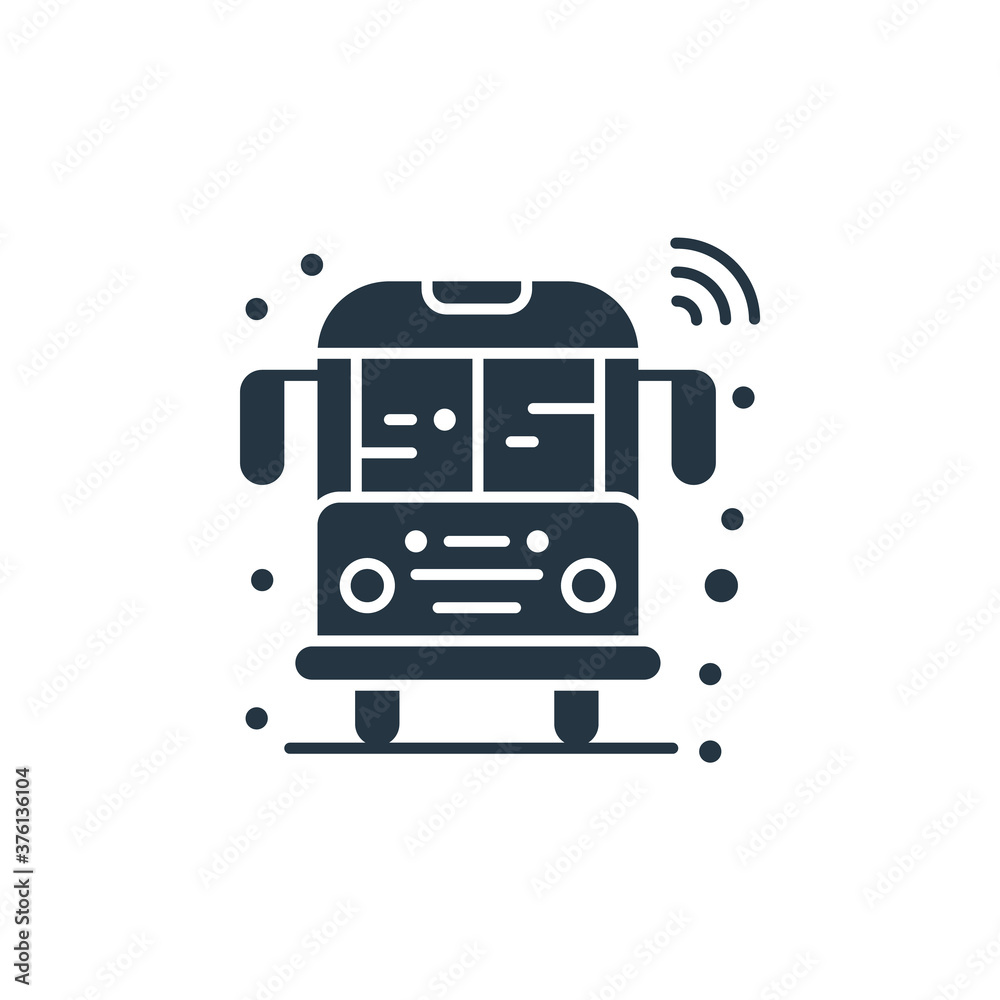 bus icon. Glyph bus icon for website design and mobile, app development ...