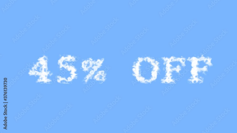 45% Off cloud text effect sky isolated background. animated text effect ... 45% Off cloud text effect sky isolated background. animated text effect ...
