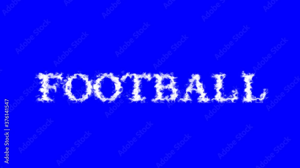 Football cloud text effect blue isolated background. animated text ...