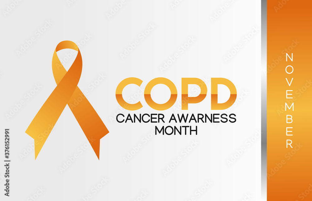Vector graphic of COPD cancer awareness month good for COPD cancer ...