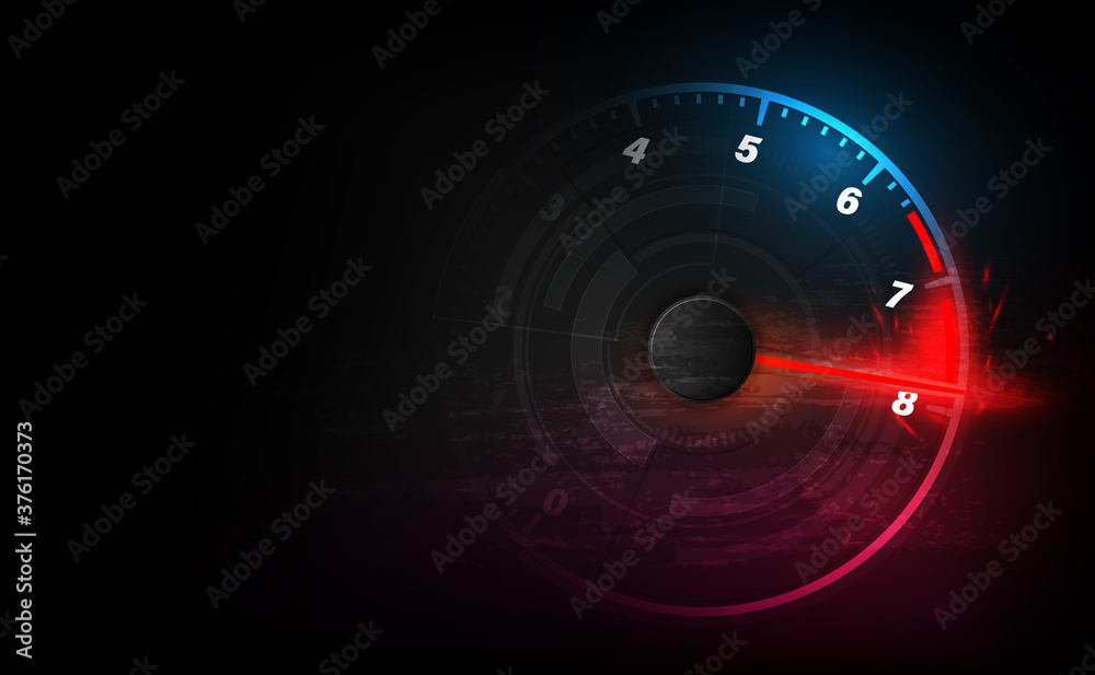 Speed motion background with fast speedometer car. Racing velocity ...