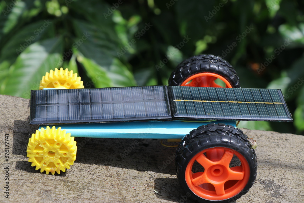 Small solar powered car (working model) built at home which is a ...