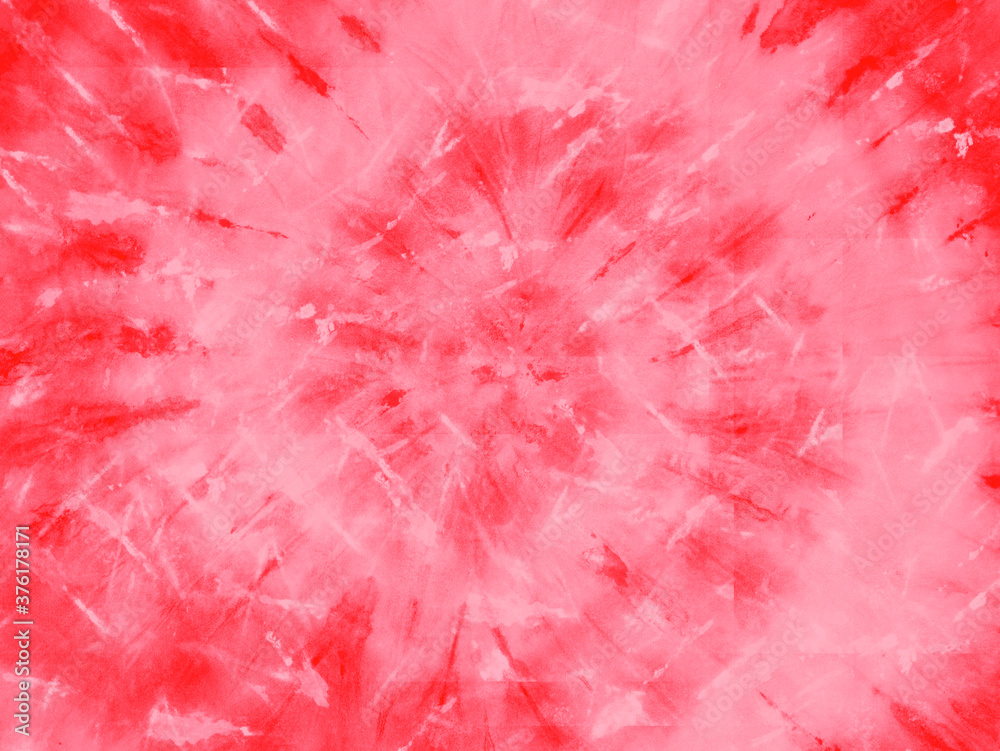 Red tie dye pattern. Spiral tie-dye texture background. Stock Photo ...