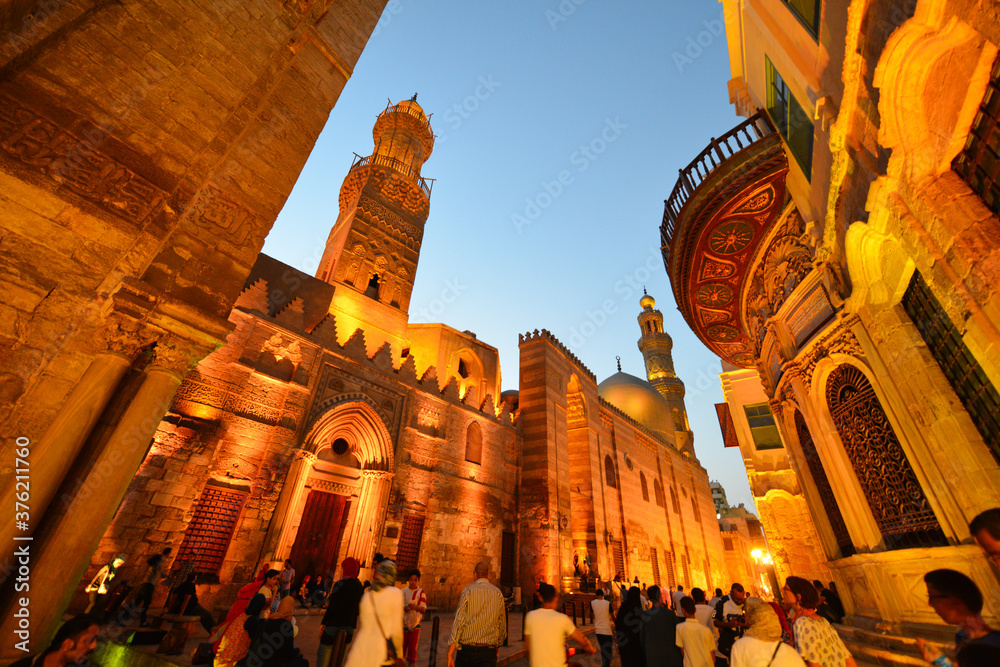 Islamic Cairo at night - A view from Khan el-Khalili and al-Muizz ...