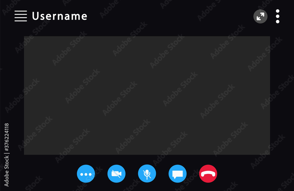 Video call screen template. Screen for video call. Applications for ...