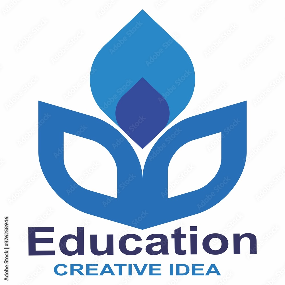Education logo designs concept vector, Loop and Book Education logo ...