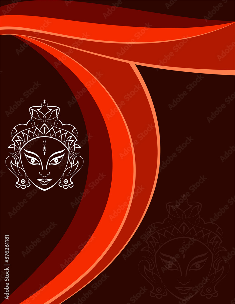 Durga Goddess Of Power, Divine Mother Of The Universe Stock Vector ...