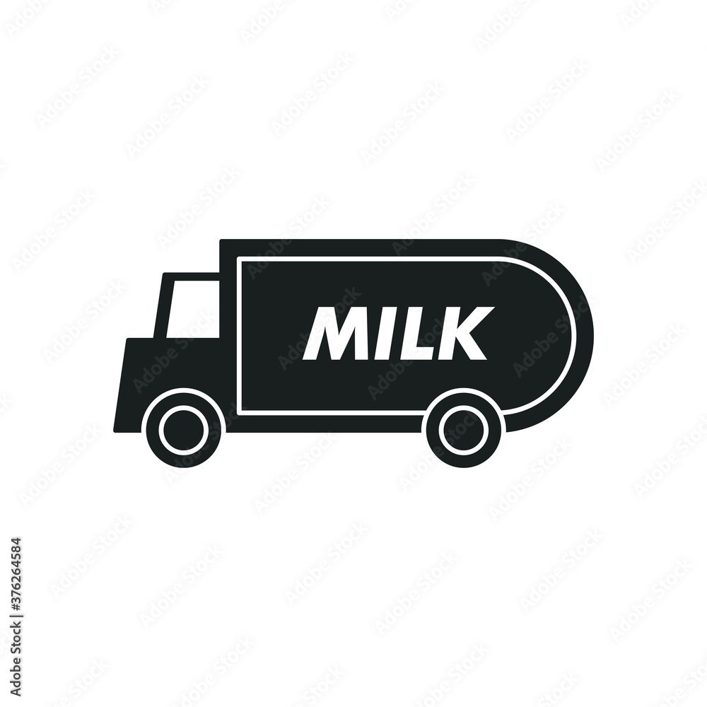 Milk truck icon. Delivery symbol modern, simple, vector, icon for ...