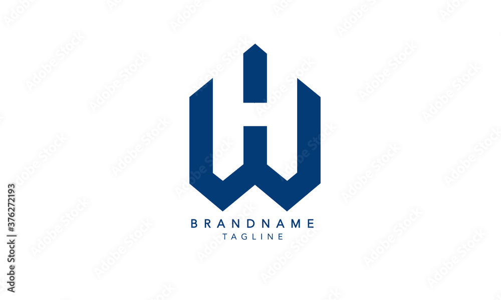 Alphabet letters Initials Monogram logo WH, HW, W and H Stock Vector ...
