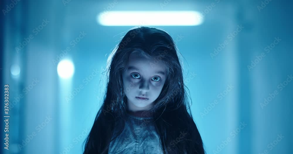 Girl in little white sundress creepily staring into camera, dressed for ...