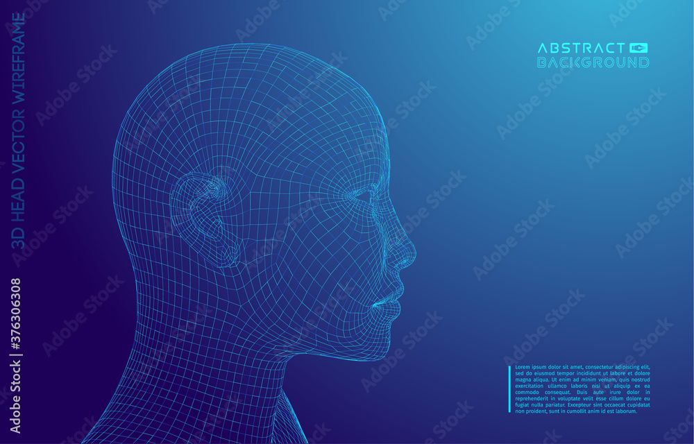 Artificial intelligence head, city human and innovations sciences ...