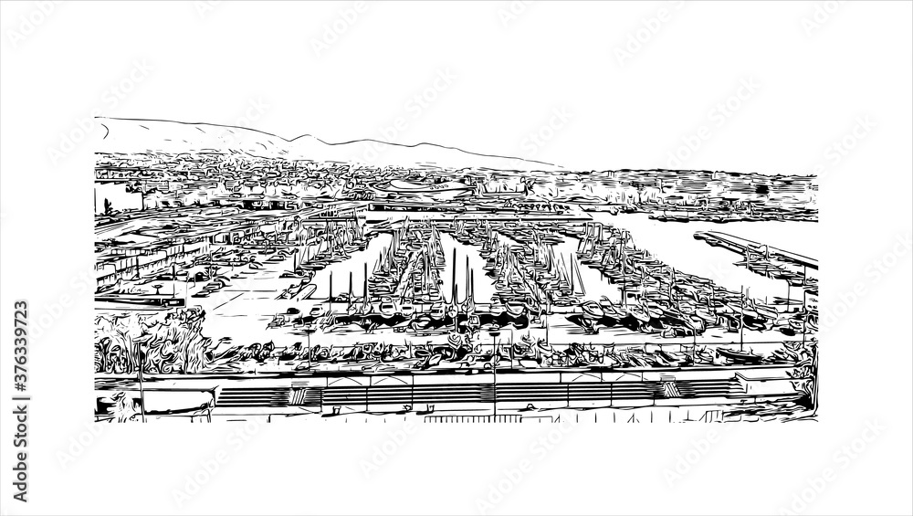 Building view with landmark of Athens is the capital of Greece. It was ...