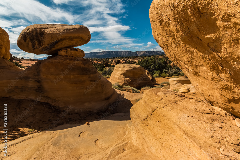 Hoodoo and Slick Rock Walls at The Devils Rock Garden on The ...