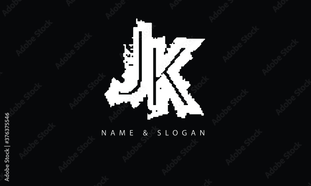 JK, KJ, J, K abstract letters logo monogram Stock Vector | Adobe Stock